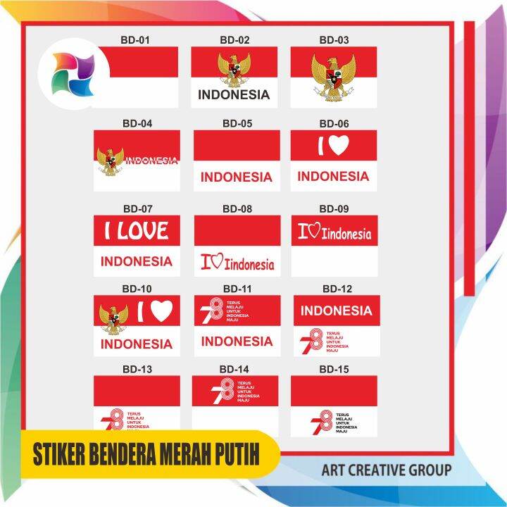 Stiker HUT RI Bendera Merah putih/ stiker tempel murah | Lazada Indonesia