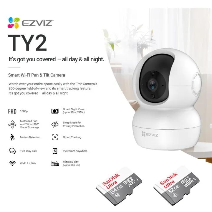 EZViZ TY1 TY2 wifi Smart Home camera | Lazada.co.th
