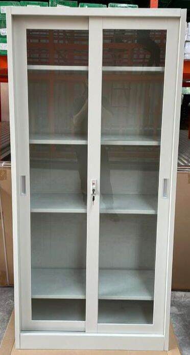 KX Office Furniture - FC E18 - Kabinet Arsip Sliding | Full Kaca Lemari ...