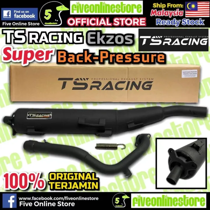 TS RACING Super Back Pressure 35mm Exhaust Pipe Y15ZR Cutting Standard ...
