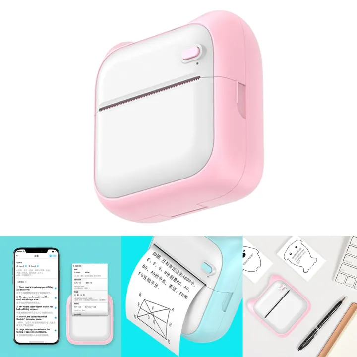 Sunnoony Mini Thermal Printer Smart Instantly Printing for Work Android ...