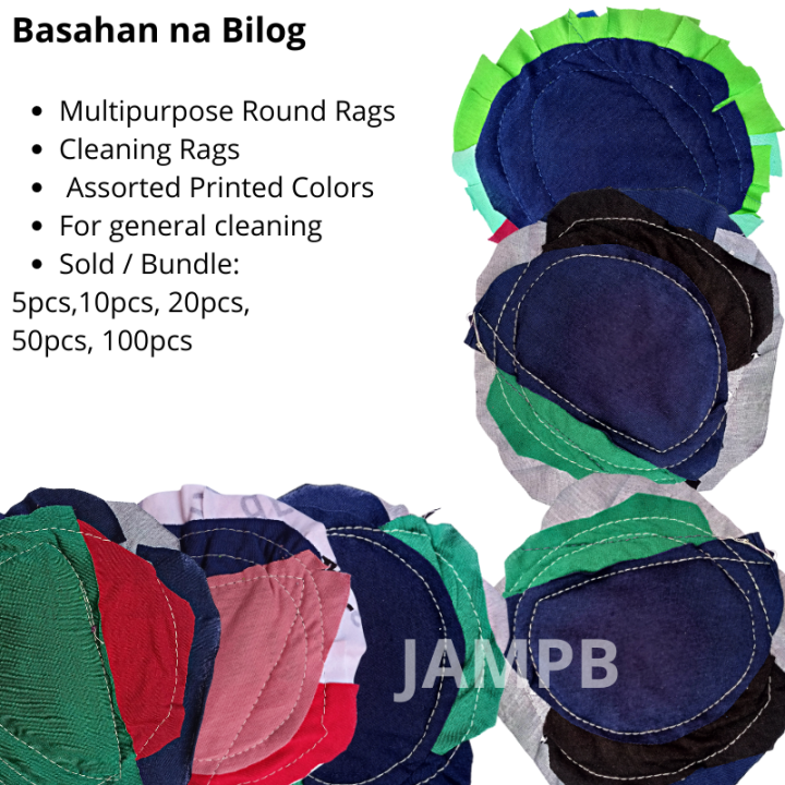 Multipurpose Round Rags Basahan na Bilog Cleaning Rag Assorted Printed ...