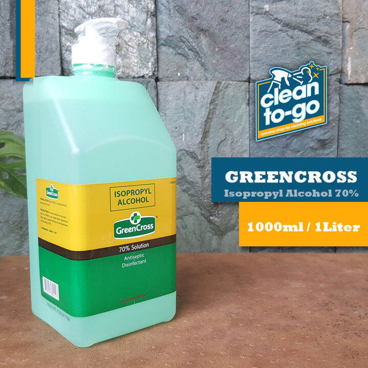 GreenCross 70% Isopropyl Alcohol 1000ml Pump Type || CleanToGo | Lazada PH