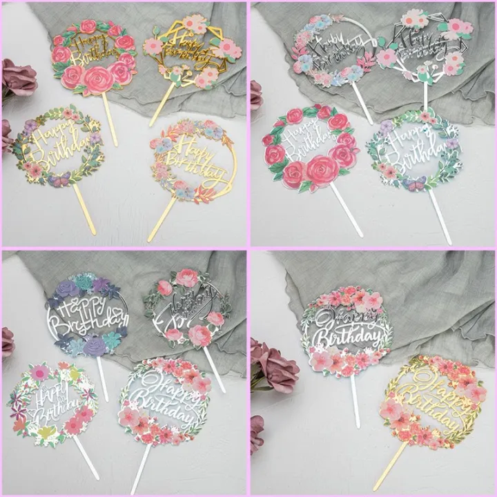 Acrylic Cake card birthday cake decoration party card happy birthday ...