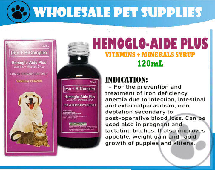 HEMOGLO-AIDE PLUS (Vitamins & Minerals) for Dogs & Cats | 120mL | Lazada PH