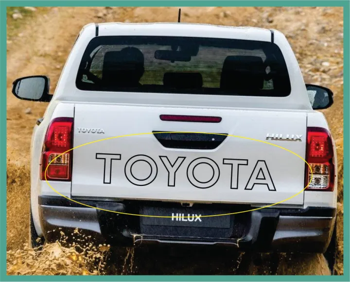 Toyota car tail gate sticker (color: black glossy) - 1pc | Lazada PH