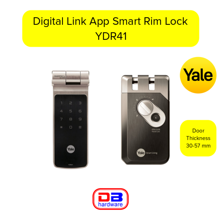Yale Digital Link App Smart Rim Lock YDR41 | Lazada