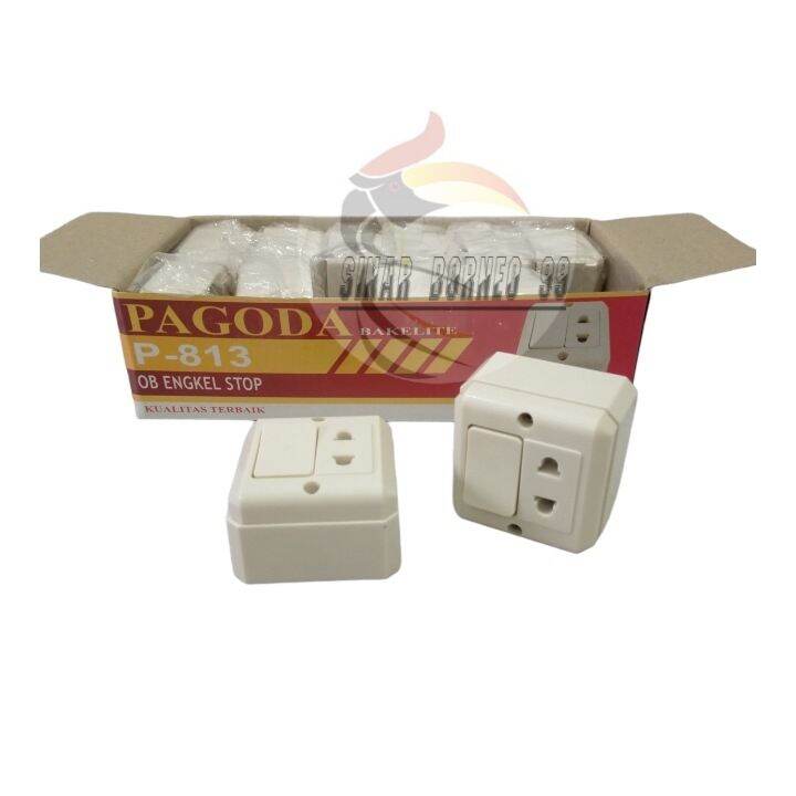 Paket 1 Box isi 12 Pcs Saklar Engkel Stop OB Pagoda | Lazada Indonesia