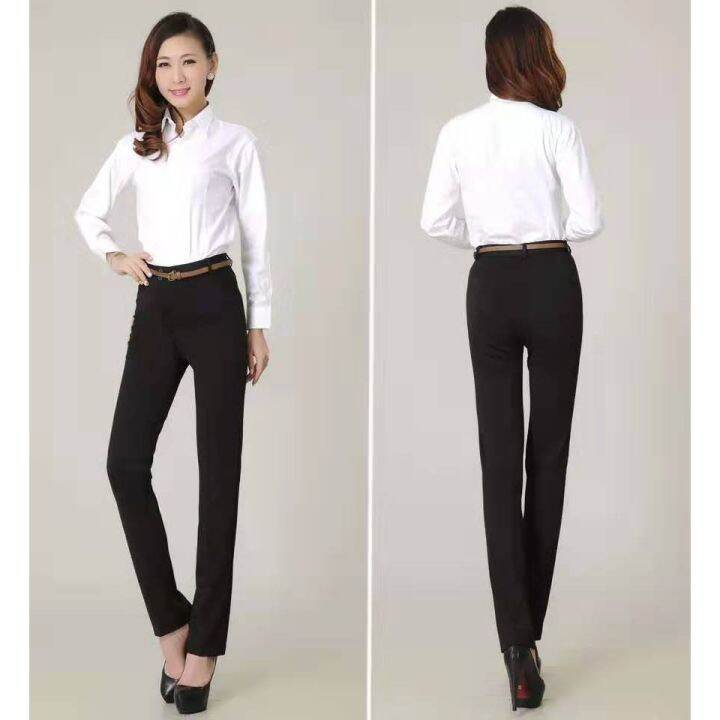 New womens office slacks wout pocket (semi stretchable ) | Lazada PH