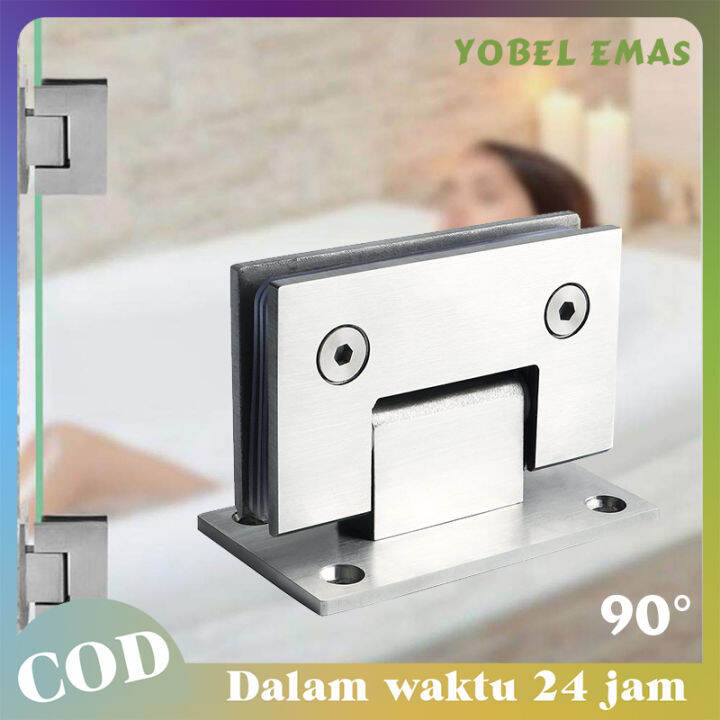 Engsel Pintu Kaca SUS 304 Hinge Glass Door 90 Derajat Shower Hinge ...