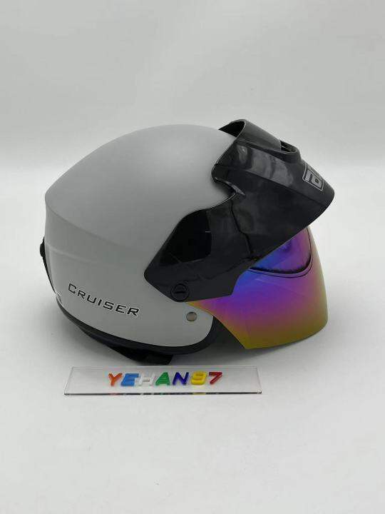 SGV CRUISER VISOREX ACES CRUISER HELMET SEPARUH SAMA DESIGN SIAP VISOR ...