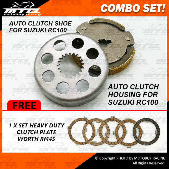 COMBO SET! HEAVY DUTY AUTO CLUTCH HOUSING + AUTO CLUTCH SHOE FOR SUZUKI ...