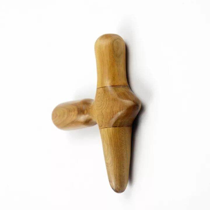 T-shaped Wooden Body Massage Stick Relax Shoulder Back Leg Calf Foot ...