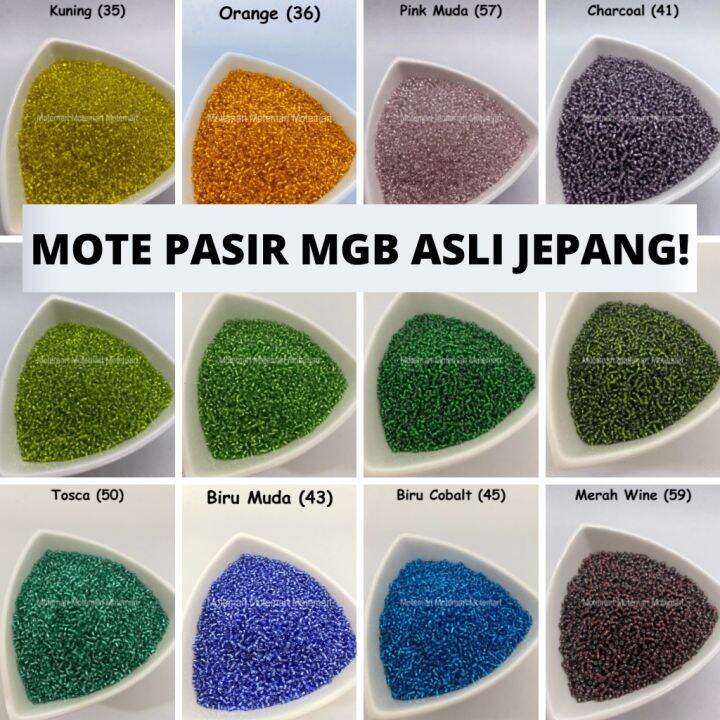 Mote Payet Manik Pasir MGB Jepang per 15 gram Part 4 WARNA KUNING HIJAU ...