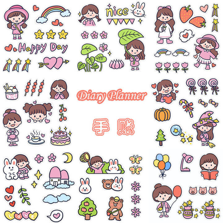 Japan DIY Diary Planner Notebook Scrapbook Cute Cartoon Sticker ...