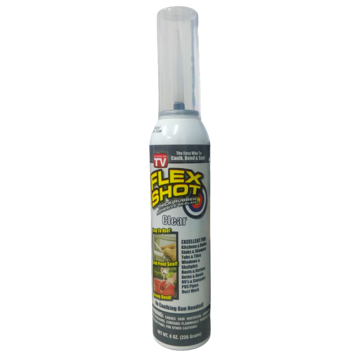 Flex Shot Thick Rubber Adhesive Sealant Clear Excellent For Kitchen And ...