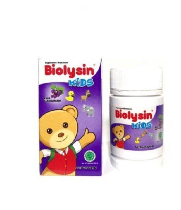 Biolysin Kids Rasa Anggur 30 Tablet / Vitamin masa pertumbuhan dan ...