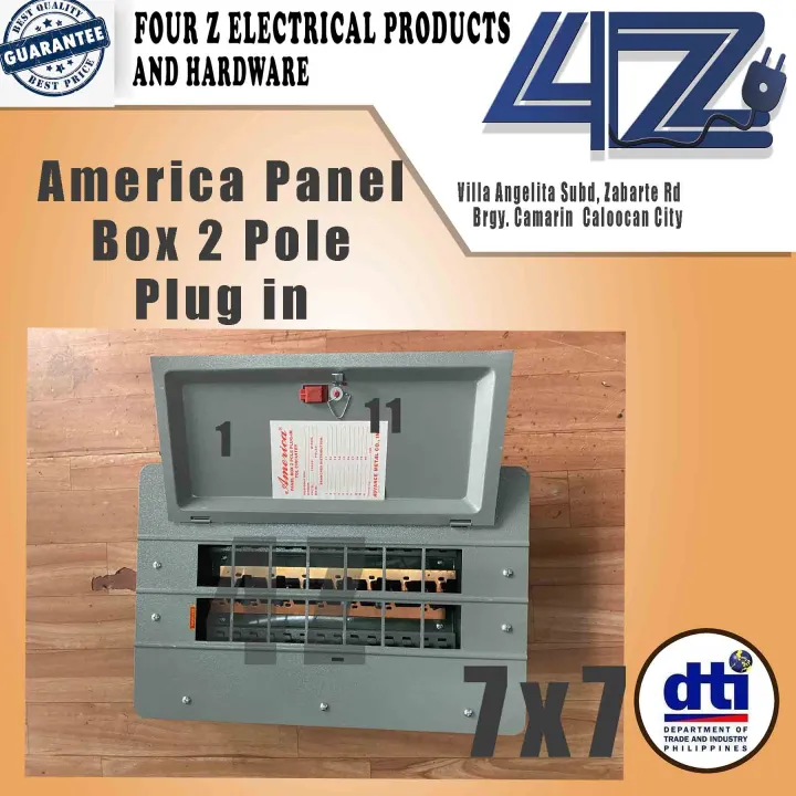 AMERICA PANEL BOX 2 POLE PLUG IN 6X6 10 BRANCHES | Lazada PH