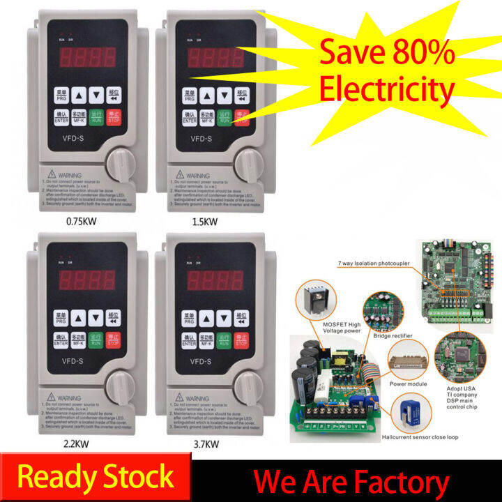 【Flash Promotion】220V 0.4Kw/ 0.75Kw/1.5Kw/2.2Kw/3.7Kw Vfd Single Phase ...