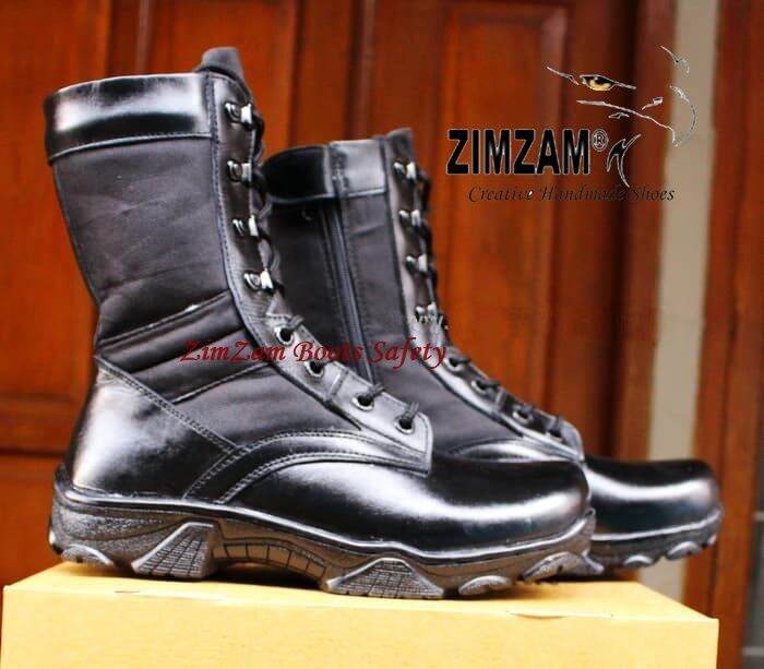 SEPATU SAFETY PDL WEBA HITAM SOL DELTA PDL TNI POLISI FULL BLACK ...