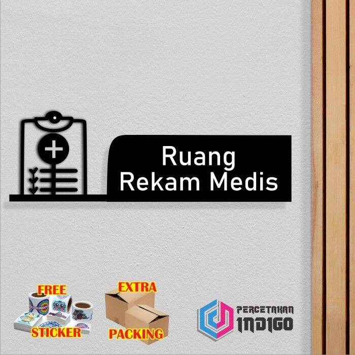 Promo Papan tanda akrilik sign board Ruang Rekam Medis Keren | Lazada ...