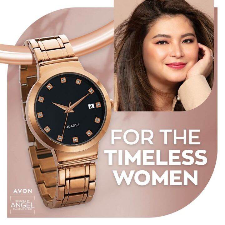 Angel Locsin Rose Gold Tone Watch with Date Function | Lazada PH