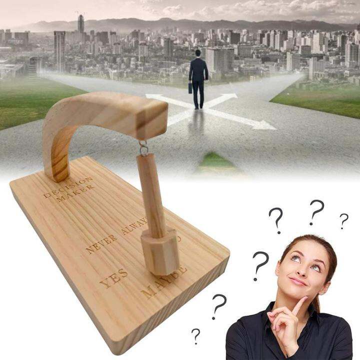 Wooden Decision Maker Magnetic Swing Pendulum Ornament Creative ...