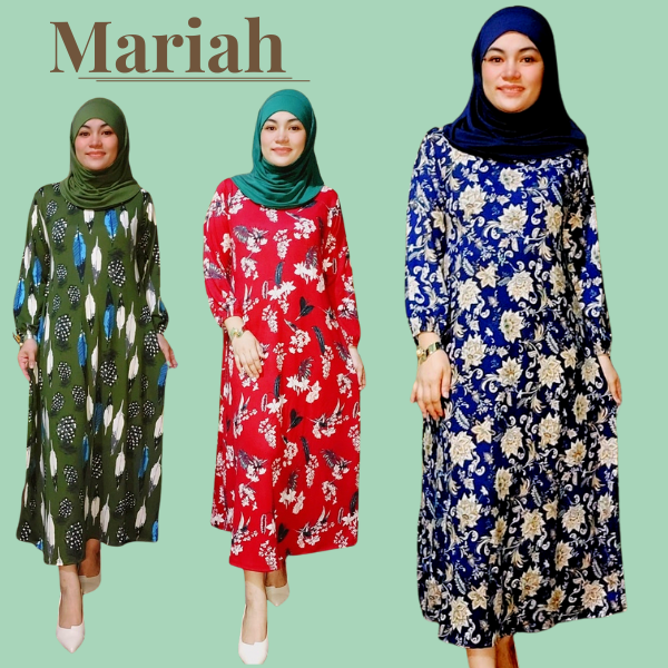 ArleneStore XL MARIAH PLUS SIZE MUSLIM DRESS cotton spandex | Lazada PH