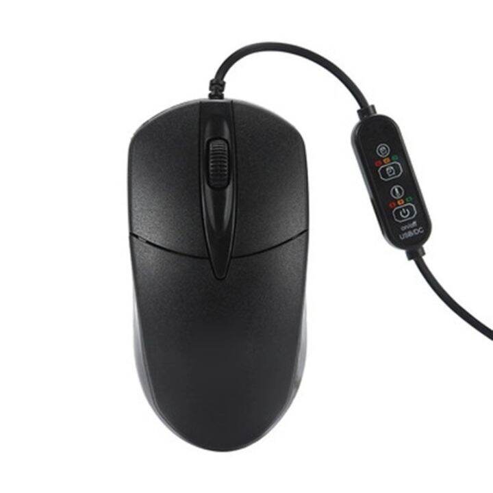 Black Wired USB Optical Mouse Warm Palm&Fingers Ergonomic Plug and Play ...