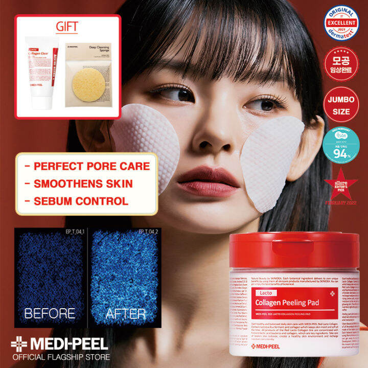 MEDI-PEEL RED LACTO COLLAGEN DOUBLE TIGHT PAD 70 pcs | Lazada