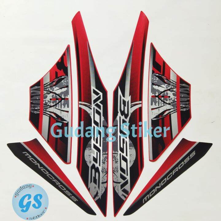 STICKER LIS LES FULLSET BODY MOTOR YAMAHA BYSON 2012 MERAH | Lazada ...