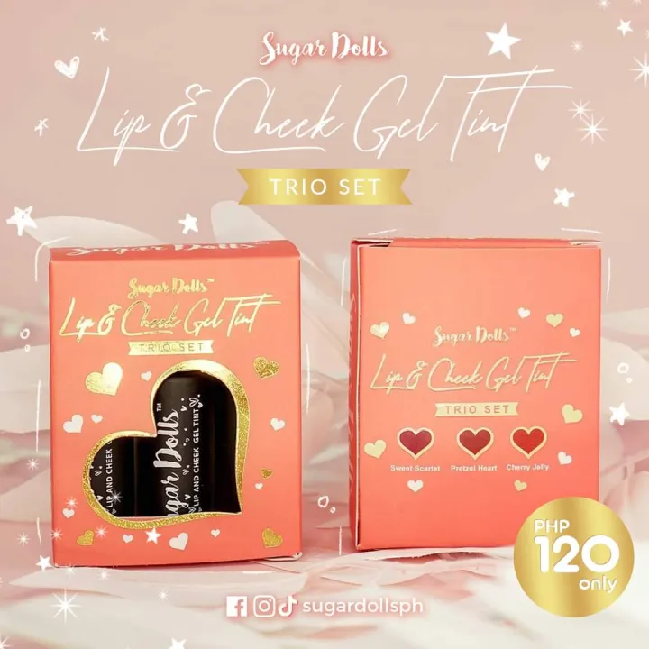 Sugar Dolls Lip & Cheek Gel Tint trio Set | Lazada PH