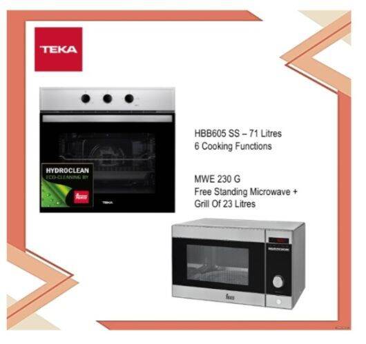 Teka HBB 605 Built In Oven (6 Cooking Functions) + MWE 230 G Free ...