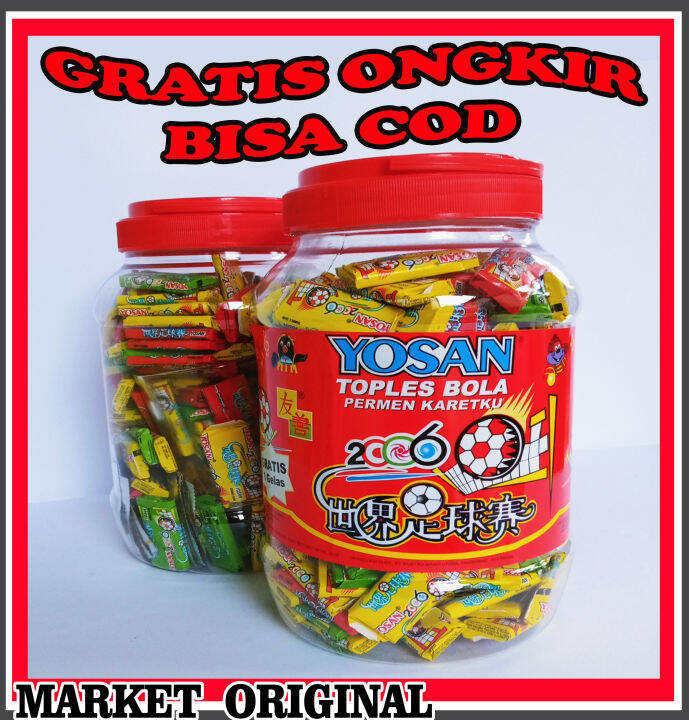 1 TOPLES PERMEN KARET YOSAN WORLD ISI 200 PCS / PERMEN KARET BERHADIAH ...