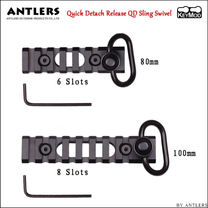 Tactical Keymod Rail Mount Picatinny Weaver Rail Sections 6/8 Slots ...