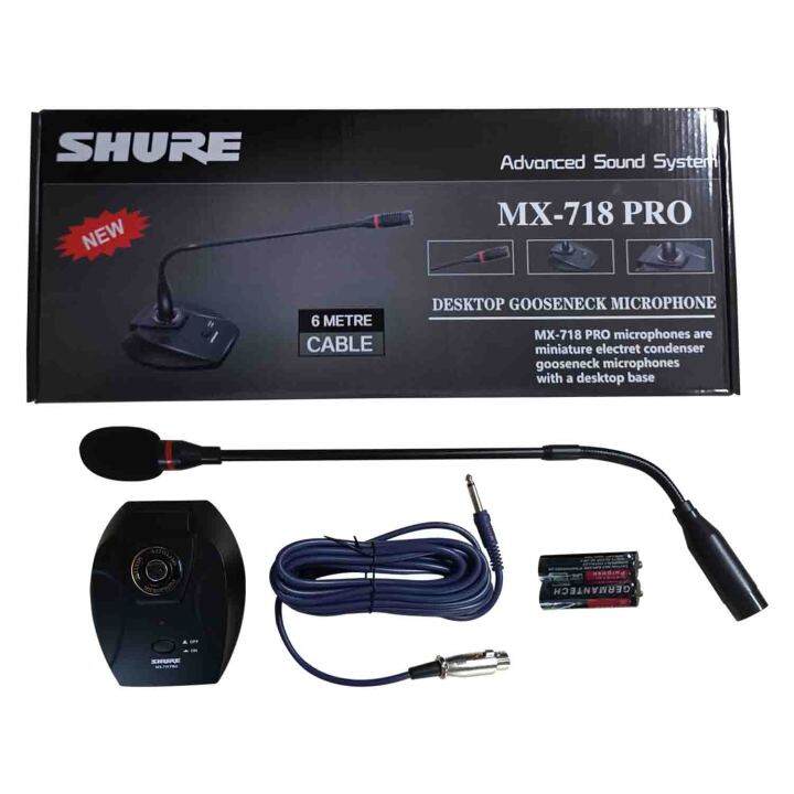 Desktop Gooseneck Microphone Shure MX-718 Pro. | Lazada PH