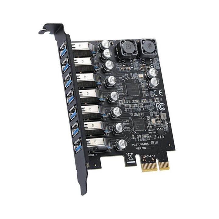 USB 3.2 Pci Express Adapter Pci E to 7 Ports USB3 Gen1 Expansion ...