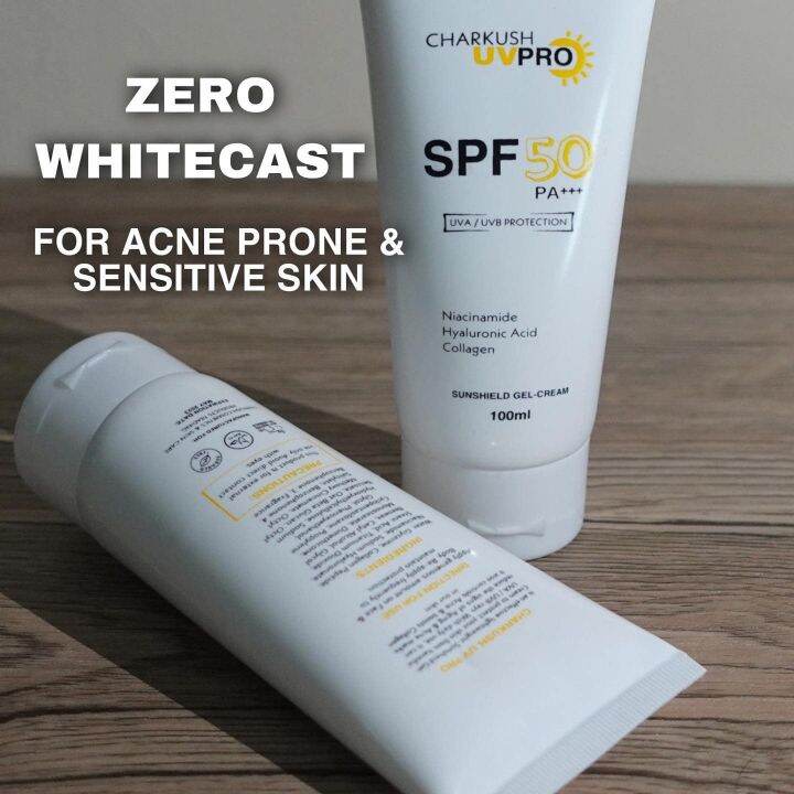 Charkush UV Pro SPF50 PA+++ Charkush Sunblock (NIACINAMIDE, HYALURONIC ...