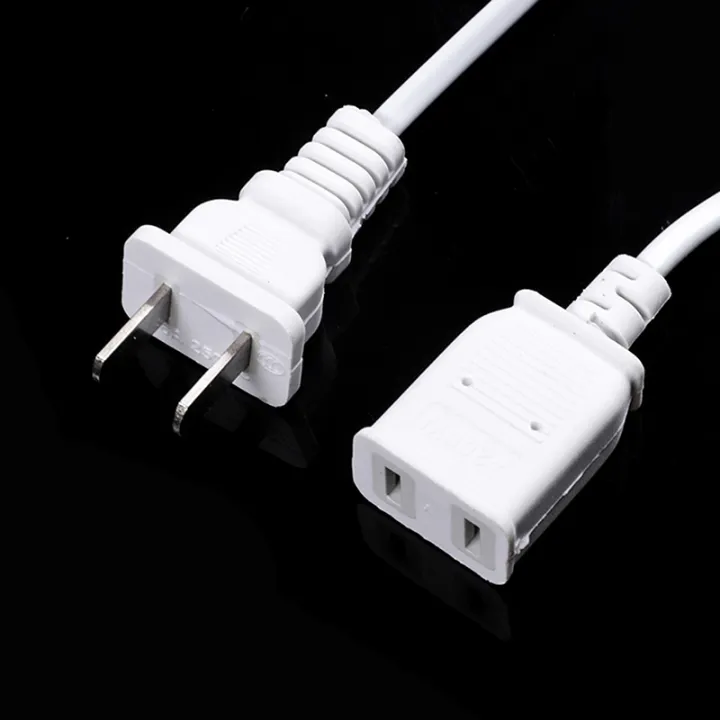 Extra Sweet 4.5m AC Power Cord White Line Cables Wire Two-pin US Plug ...