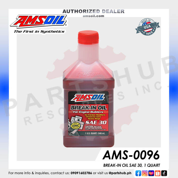 AMSOIL-0096 BREAK-IN OIL SAE 30, 1 QUART | Lazada PH