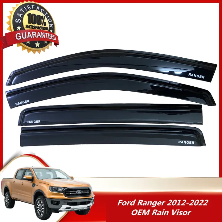 Ford Ranger 2012-2022 Rain Visor Flexible Rain Guard Window Visor ...