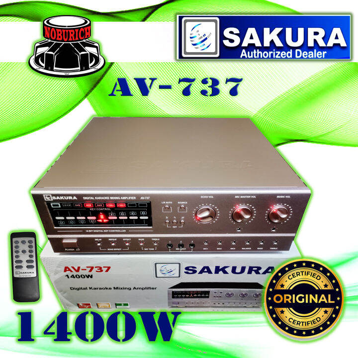 ORIGINAL SAKURA AV-737 1400wx2 STEREO MIXING AMPLIFIER | Lazada PH