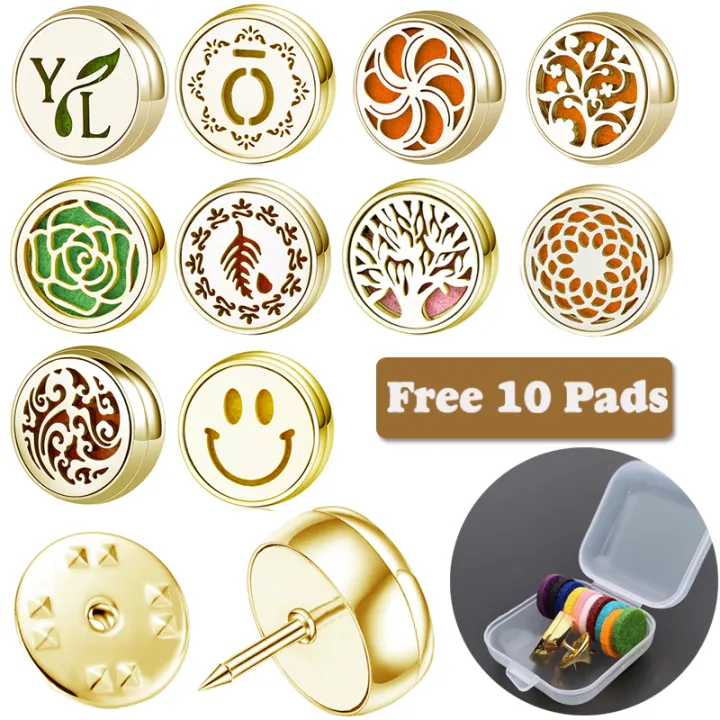 Golden 12mm Aromatherapy Mask Essential Oil Clip Face Masks Buckle ...