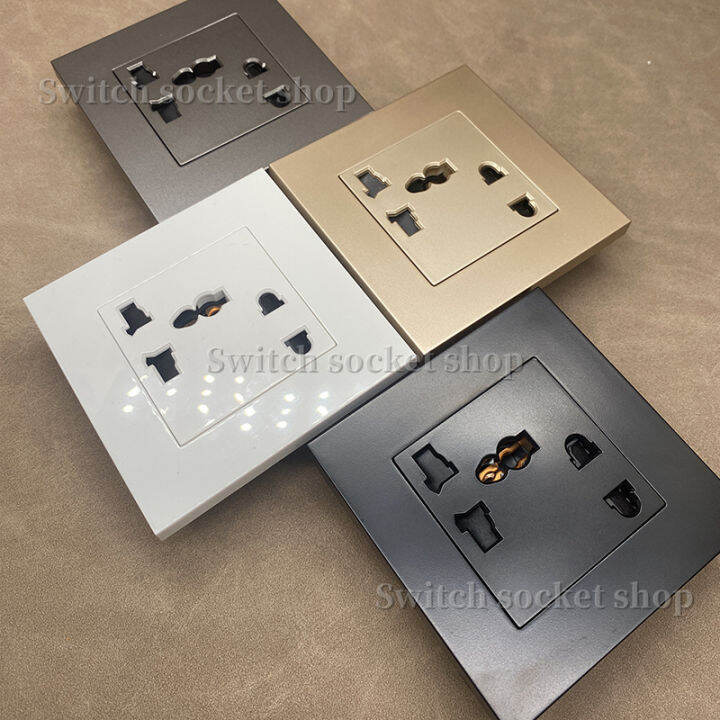 Type 86 staggered five-hole deluxe PC panel wall socket switch socket | Lazada PH