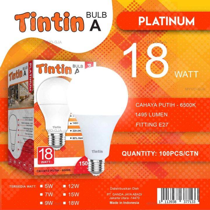 LED TIN-TIN PLATINUM 18W (PUTIH) | Lazada Indonesia