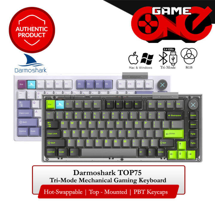 Darmoshark TOP75 Tri-Mode RGB Backlit Mechanical Keyboard | Lazada PH