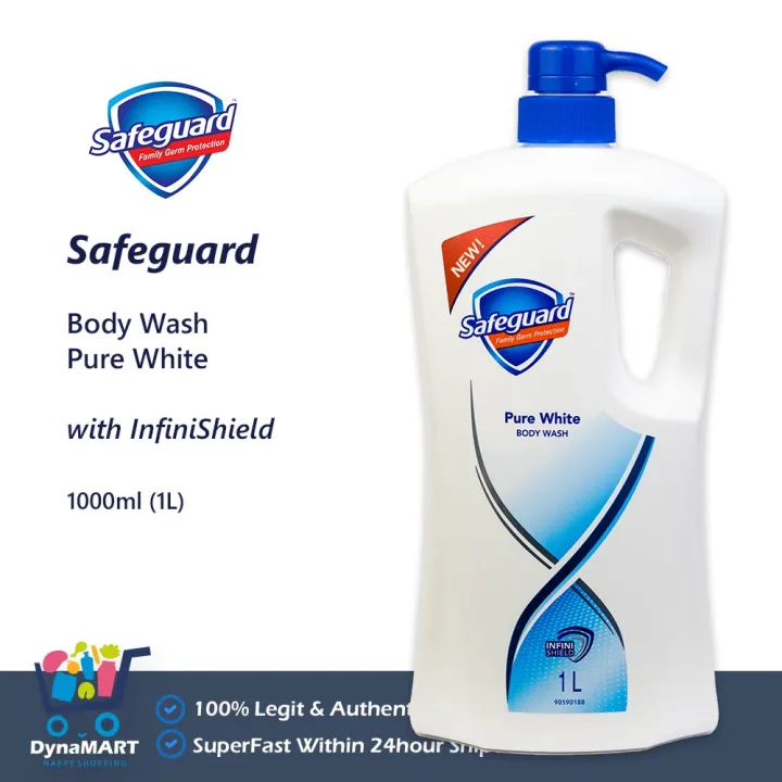 Safeguard Pure White Body Wash 1000ml with Infinishield Long Lasting ...