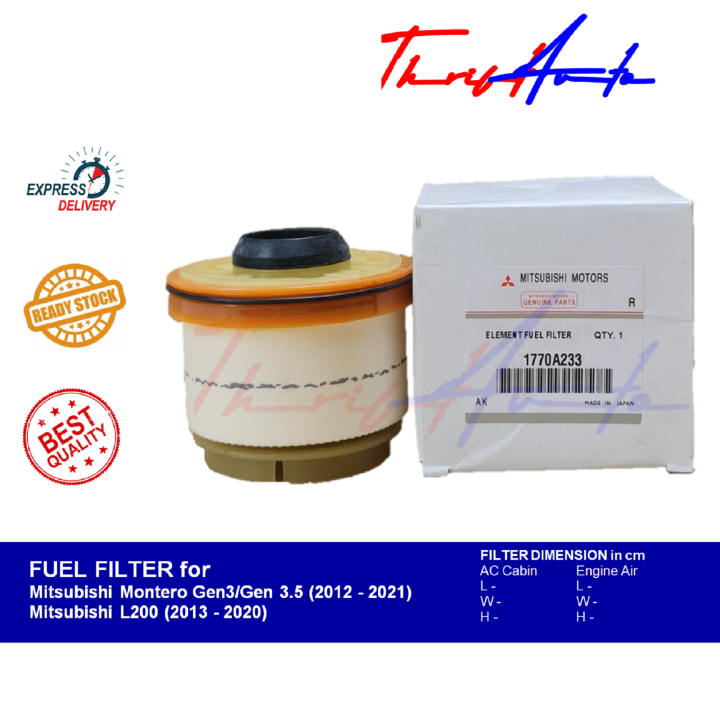 Fuel Filter (1770A233) for Mitsubishi Montero Gen3/Gen 3.5 2012 - 2021 ...