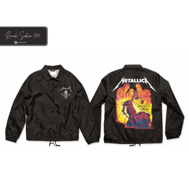 Metallica band Windbreaker Coach Jacket - And Justice For All | Lazada PH