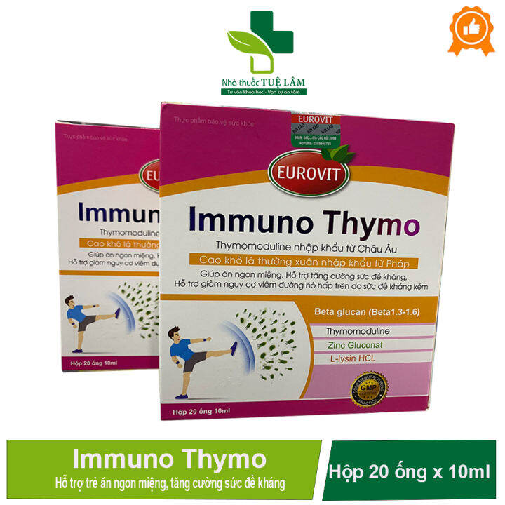 Immuno Thymo EUROVIT hộp 20 ống x 10ml hỗ trợ bé ăn ngon miệng, tăng ...
